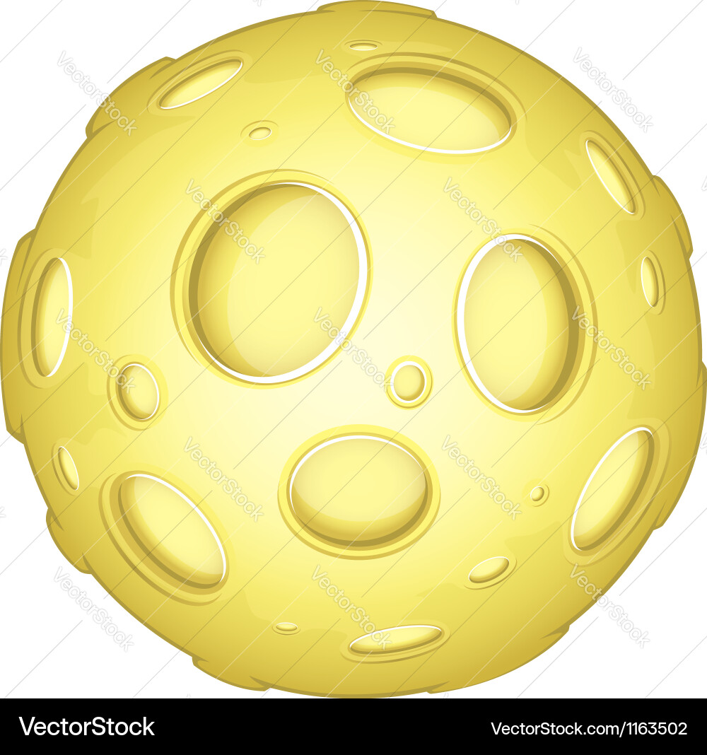 Full moon cartoon Royalty Free Vector Image - VectorStock