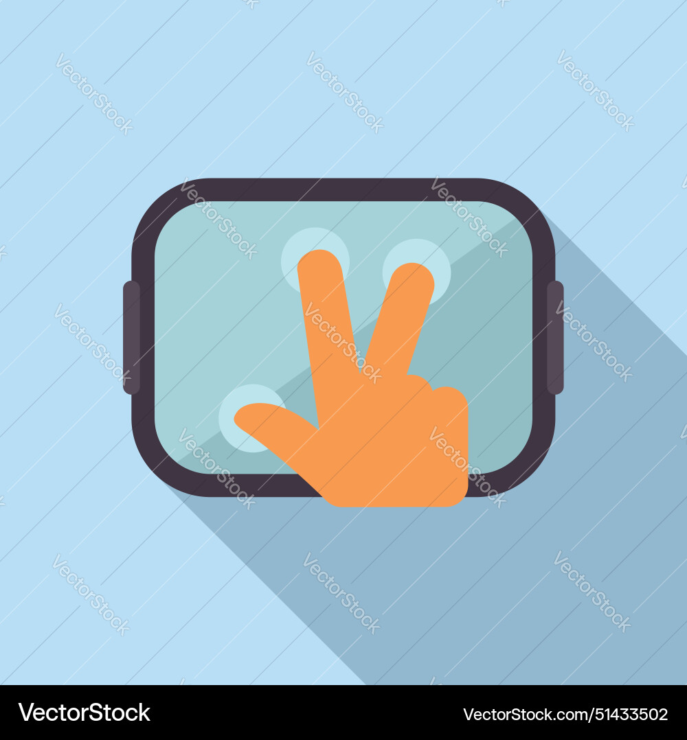 Hand gesturing peace sign on virtual reality Vector Image