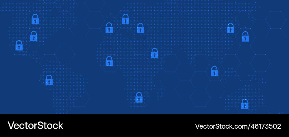 Internet digital security technology concept Vector Image