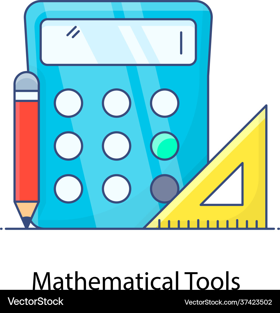 Mathematical tools Royalty Free Vector Image - VectorStock