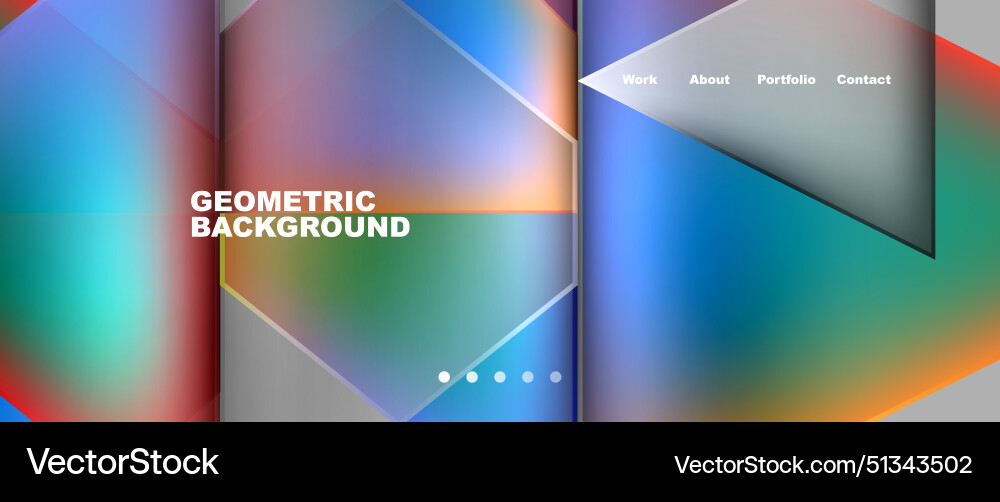 Metal triangles with colorful bright Royalty Free Vector