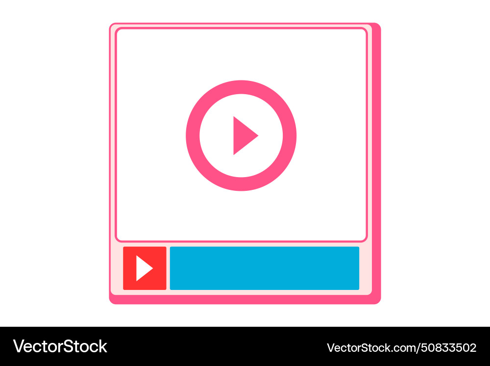 Video frame sticker template design Royalty Free Vector