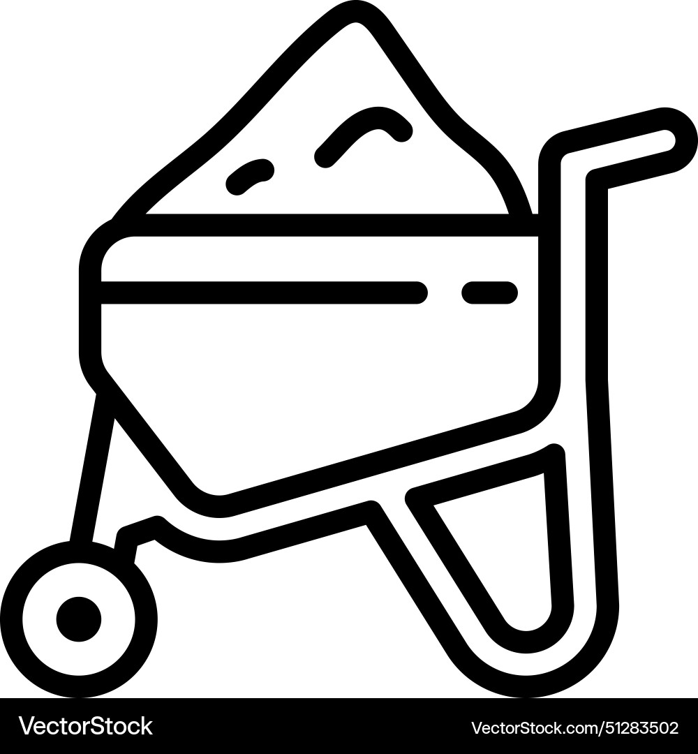 Wheel barrow icon Royalty Free Vector Image - VectorStock