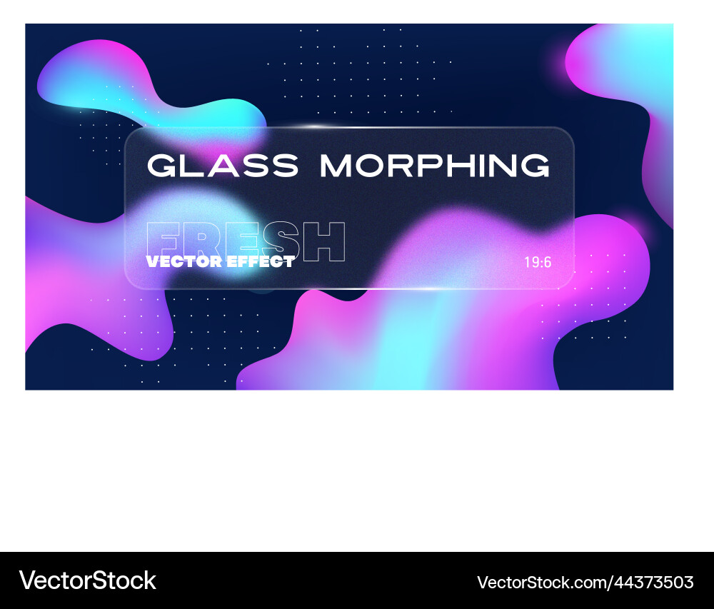 Abstract background in glass-morphism style Vector Image