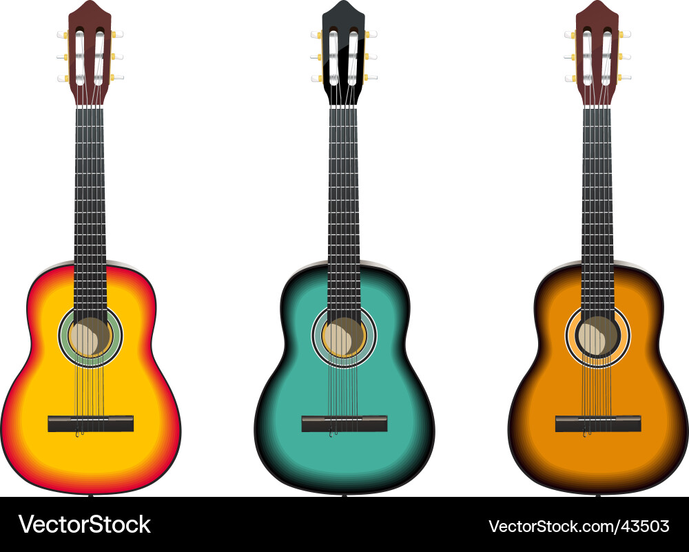 Acoustic guitar Royalty Free Vector Image - VectorStock