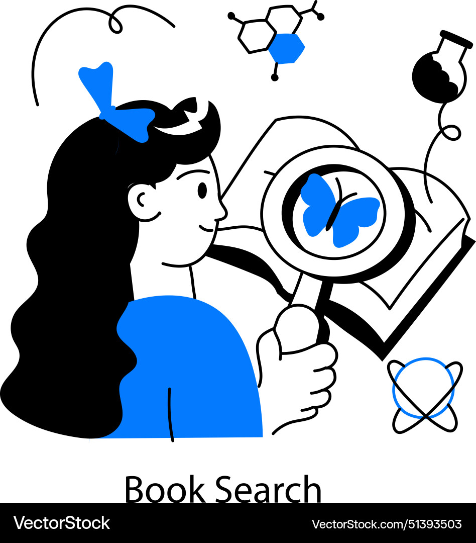 Book search Royalty Free Vector Image - VectorStock