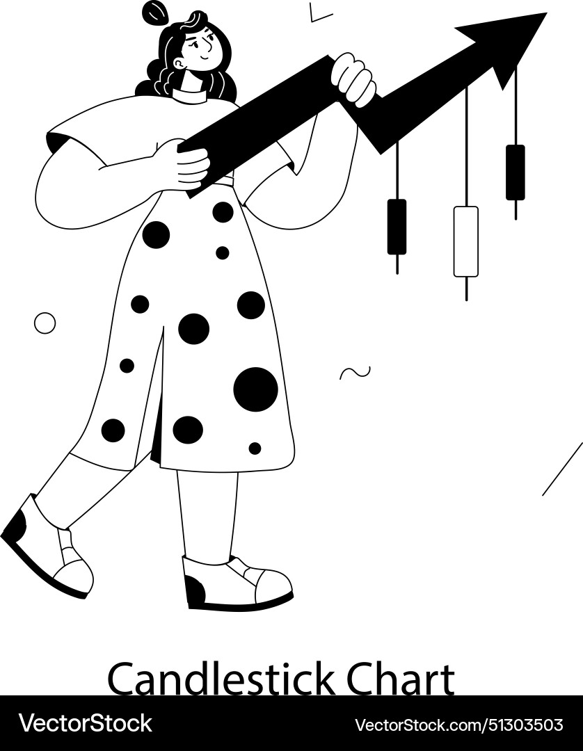 Candlestick chart Royalty Free Vector Image - VectorStock