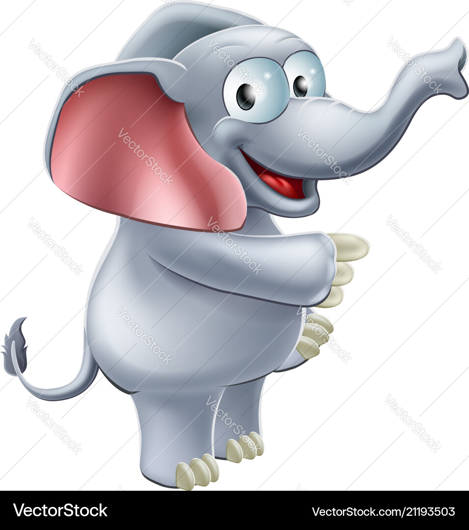 Elephant pointing Royalty Free Vector Image - VectorStock