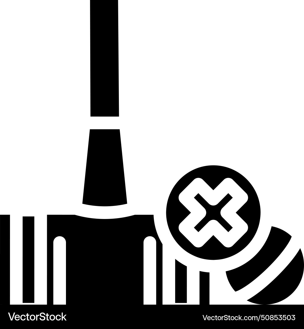 Fault croquet game glyph icon Royalty Free Vector Image