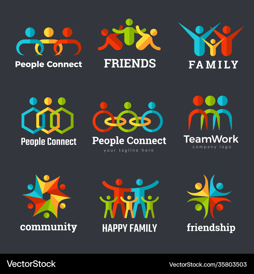 Friendship & Community Logo – Royalty-Free Vector | VectorStock