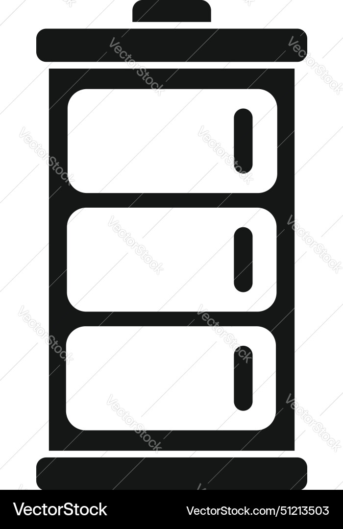Full battery bank icon simple electric Royalty Free Vector