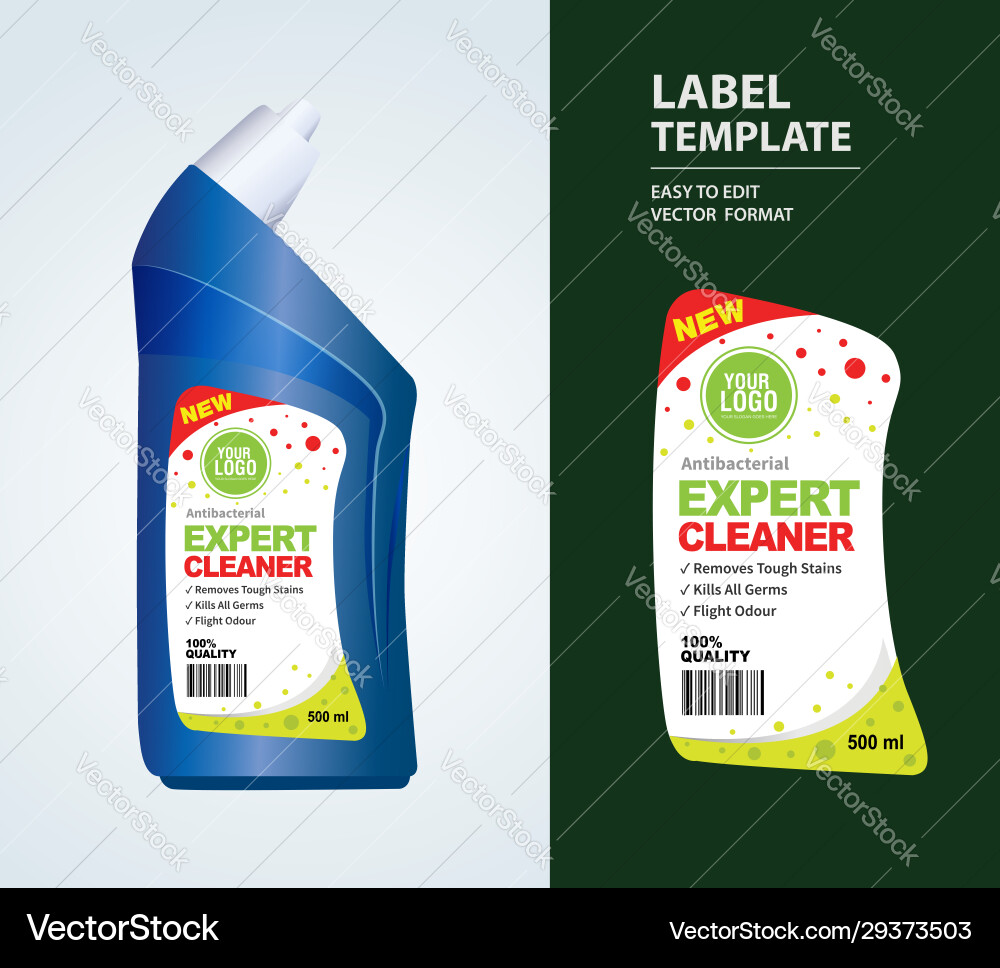 Label and packaging template design Royalty Free Vector