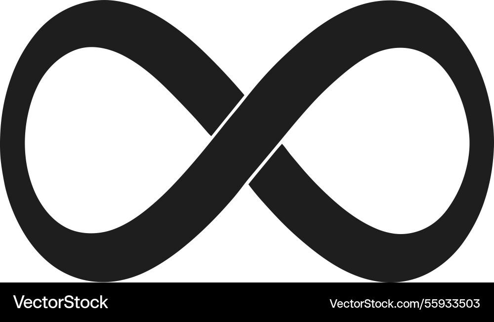 Minimalist infinity symbol - eternal love Vector Image