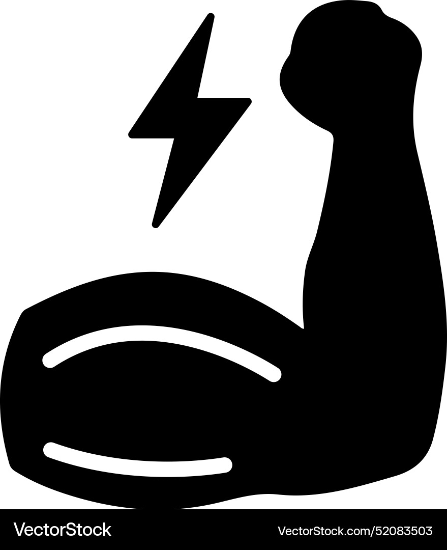 Power powerful strong icon Royalty Free Vector Image