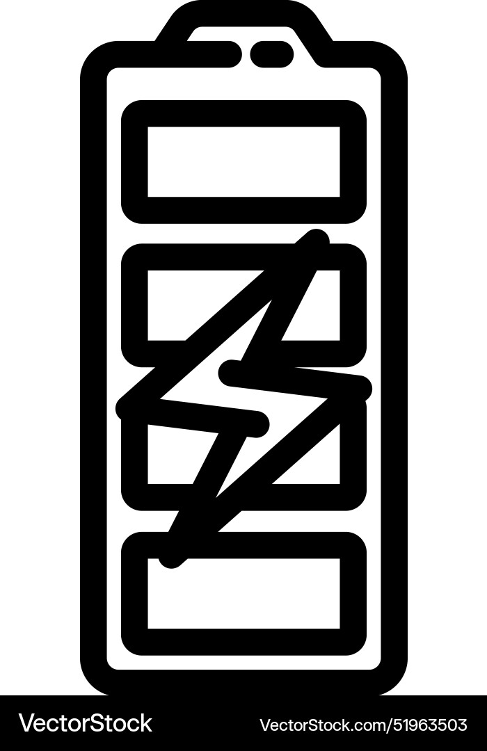 Pre charged label product caution line icon Vector Image