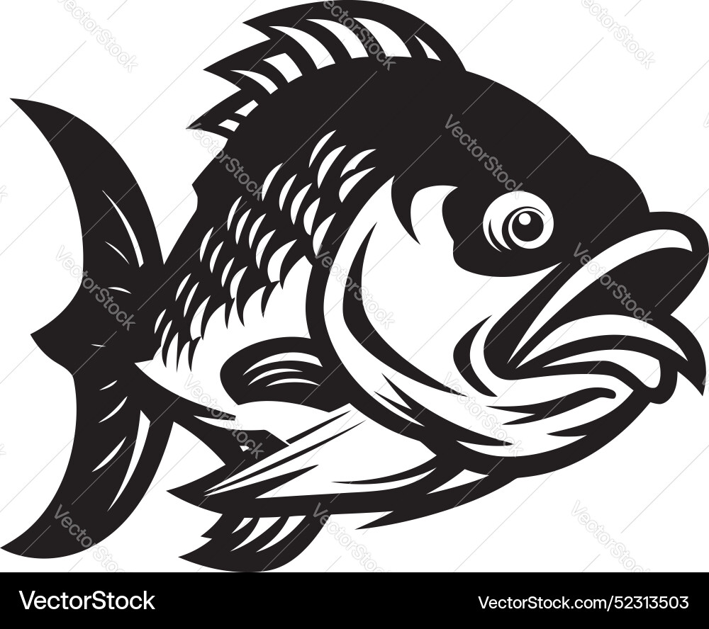 Reef rhythms exotic fish logo graphics oceanic Vector Image