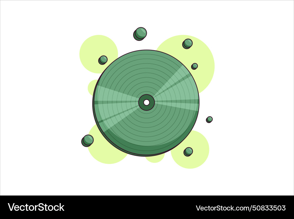 Vinyl functional music flat sticker design Vector Image