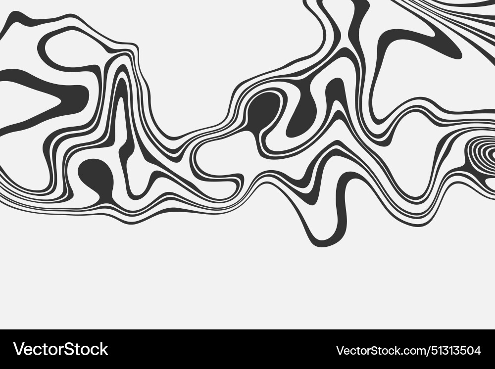 Black wavy lines abstract background Royalty Free Vector