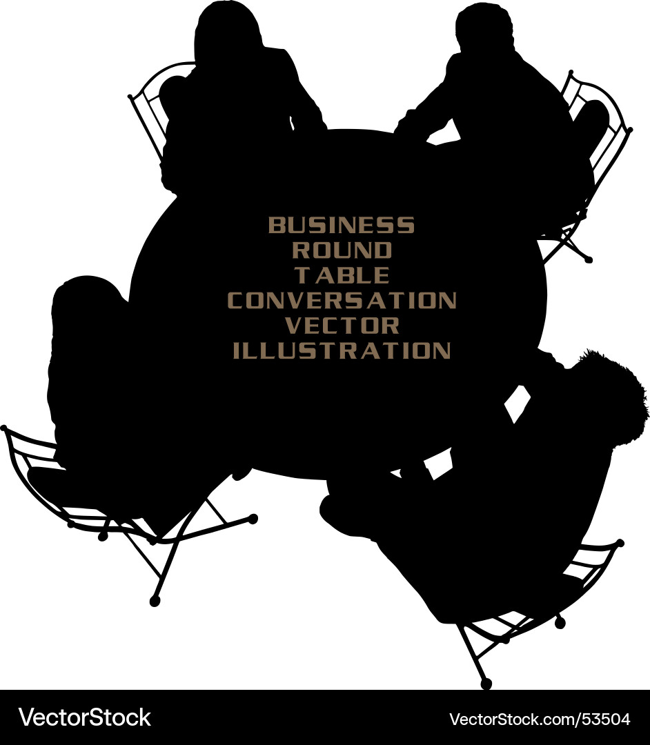 Business round table Royalty Free Vector Image