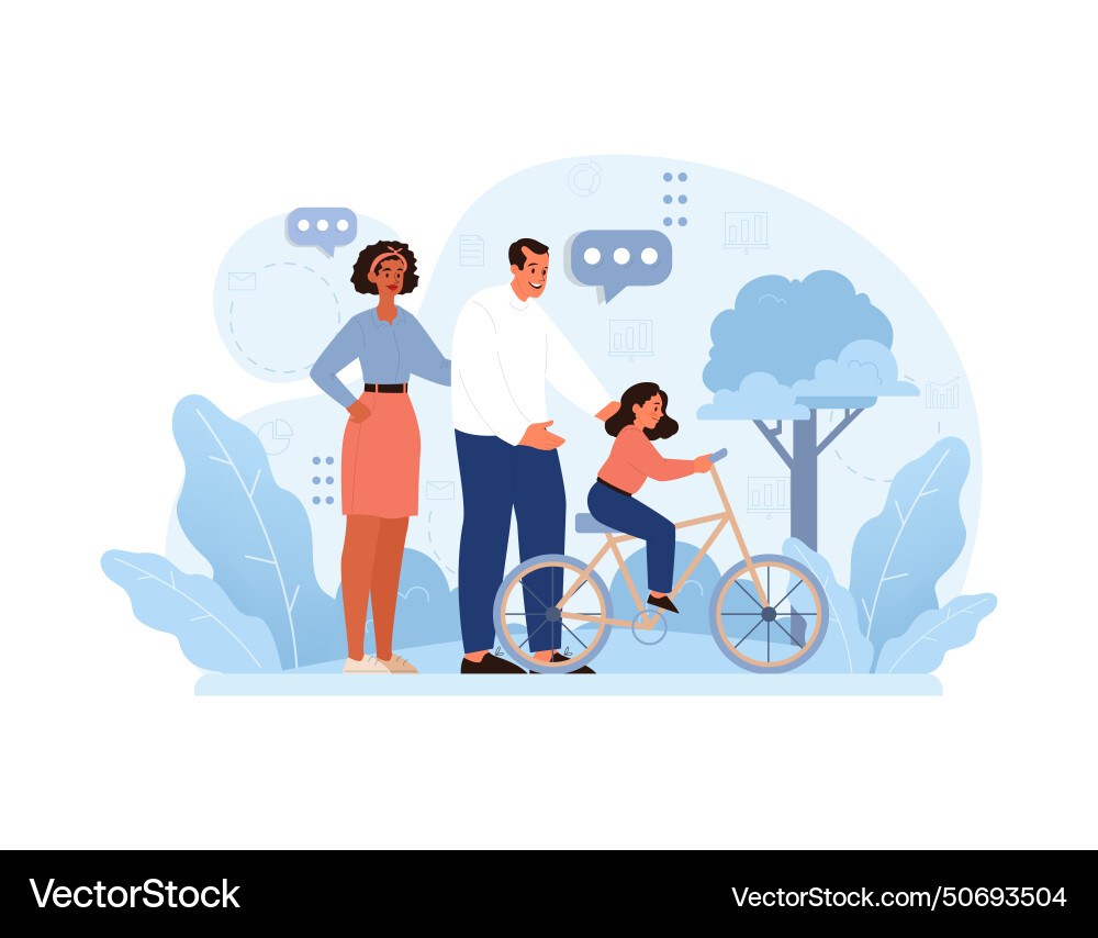 Harmony in diversity concept a blended family Vector Image