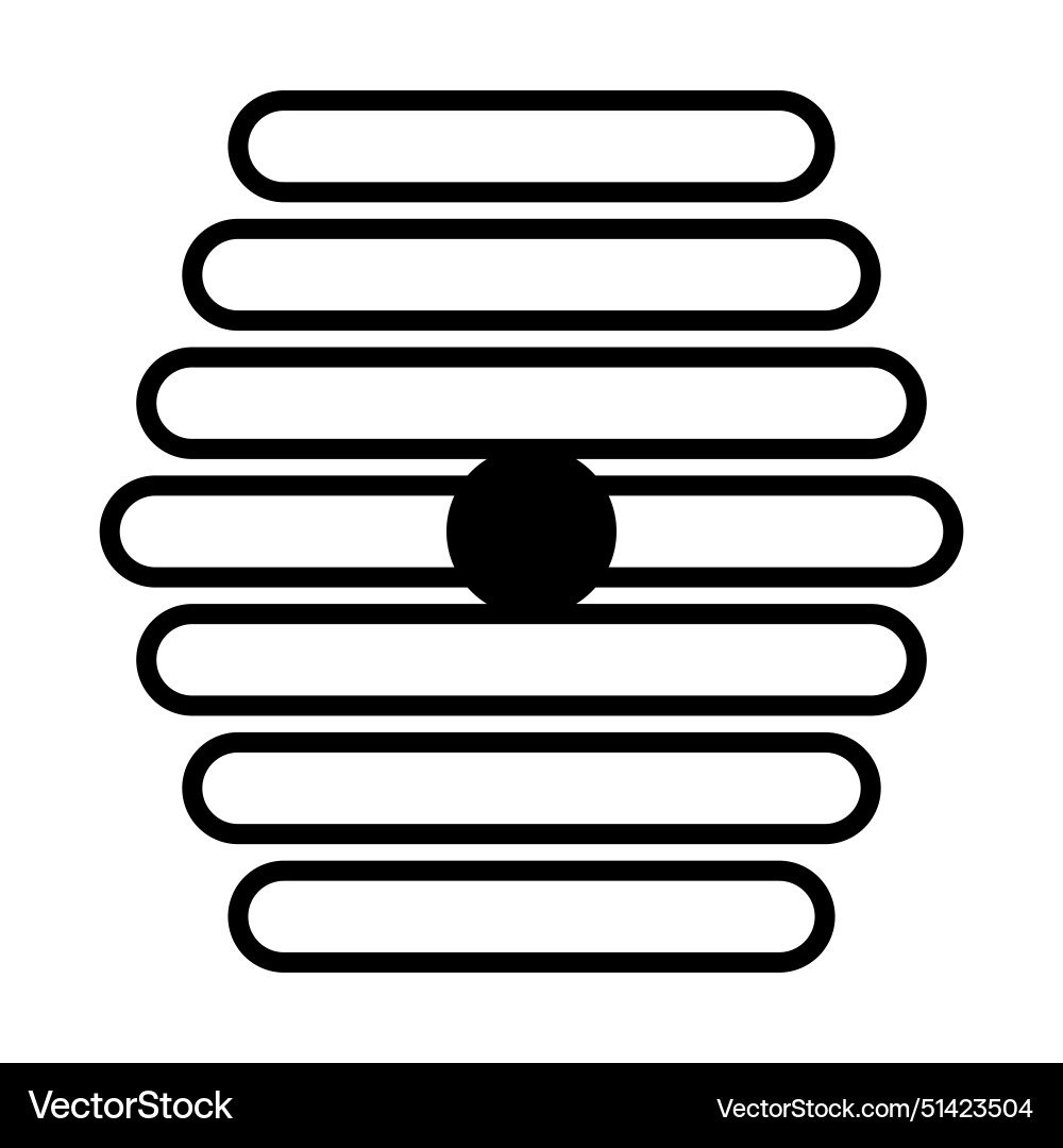 Hive natural icon bee web flat habitat sign Vector Image