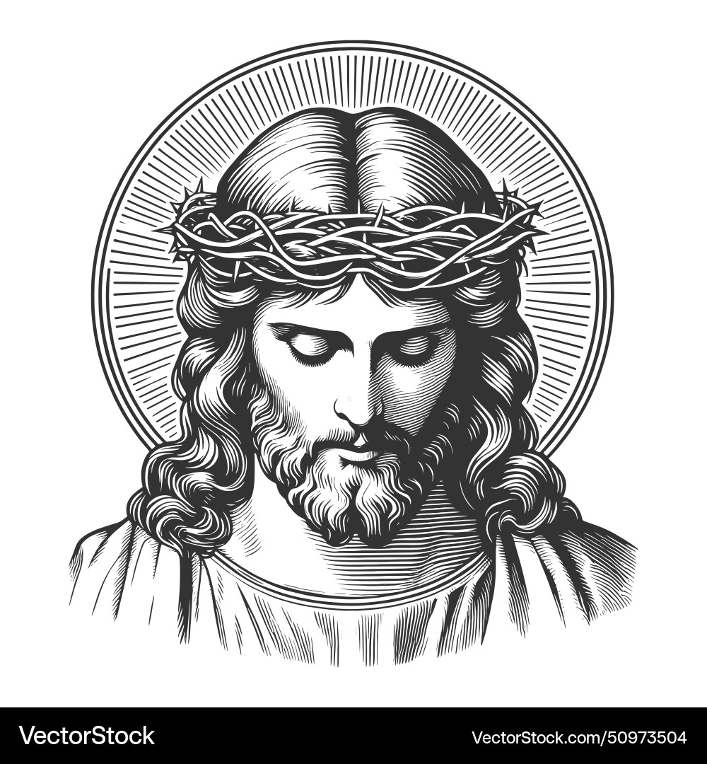Jesus Christ Biblical Figure Royalty Free Vector Image