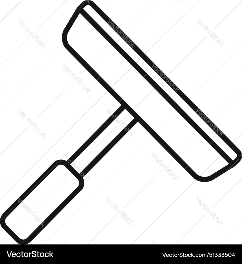 Line art of a diagonal sledgehammer Royalty Free Vector