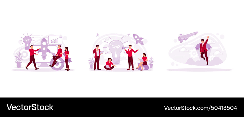 New business project starting development Vector Image