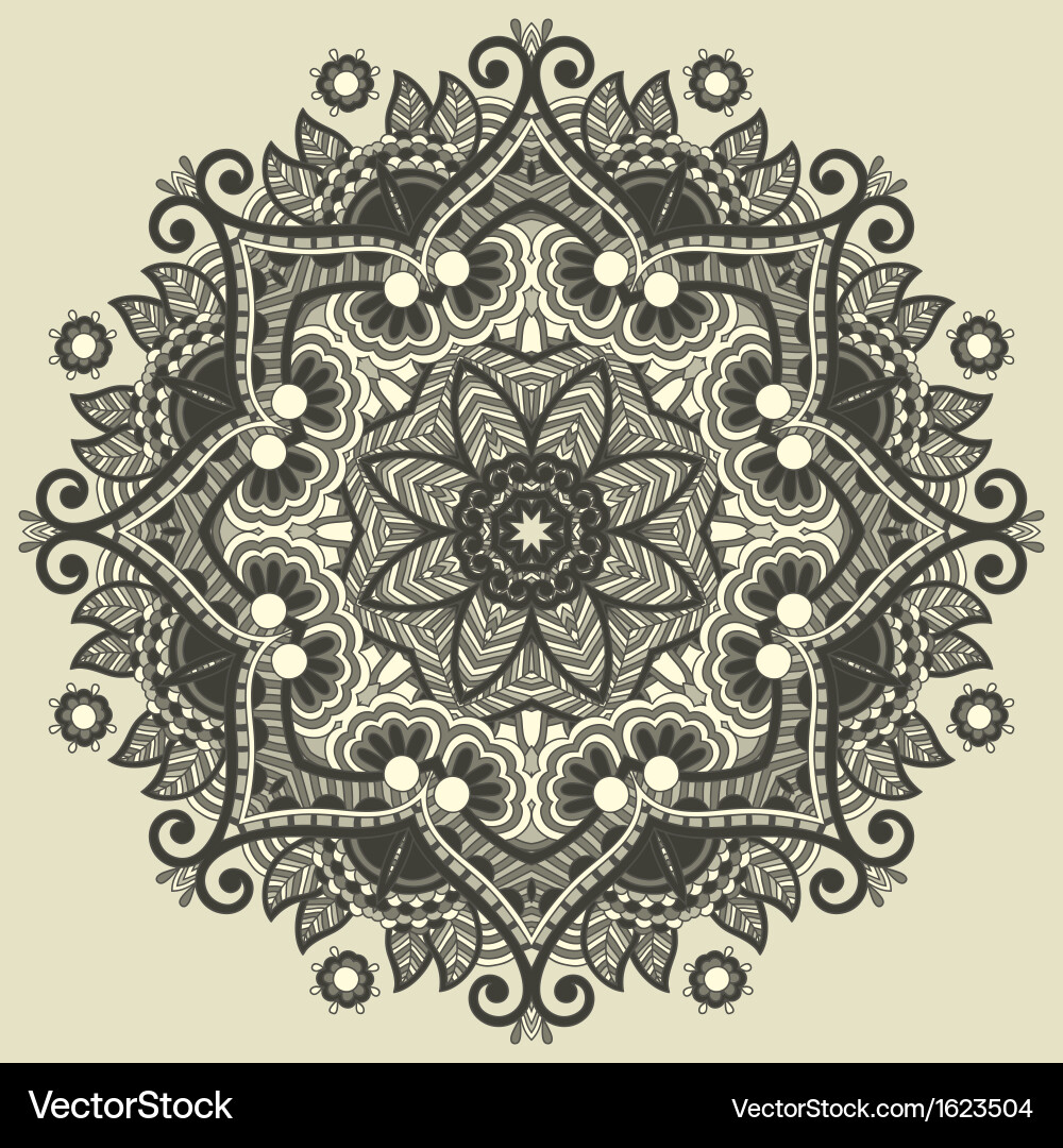 Ornamental geometric doily pattern Royalty Free Vector Image