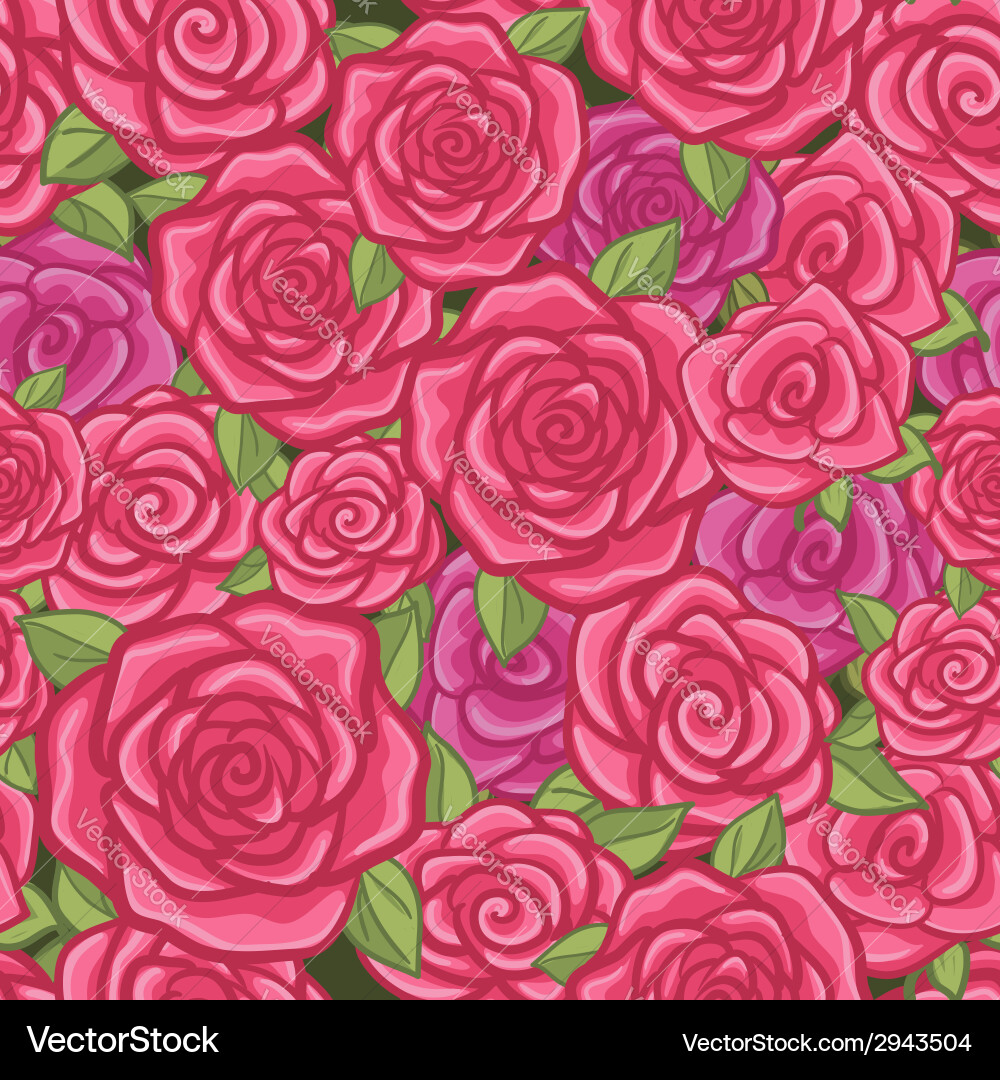 Seamless background with roses Royalty Free Vector Image