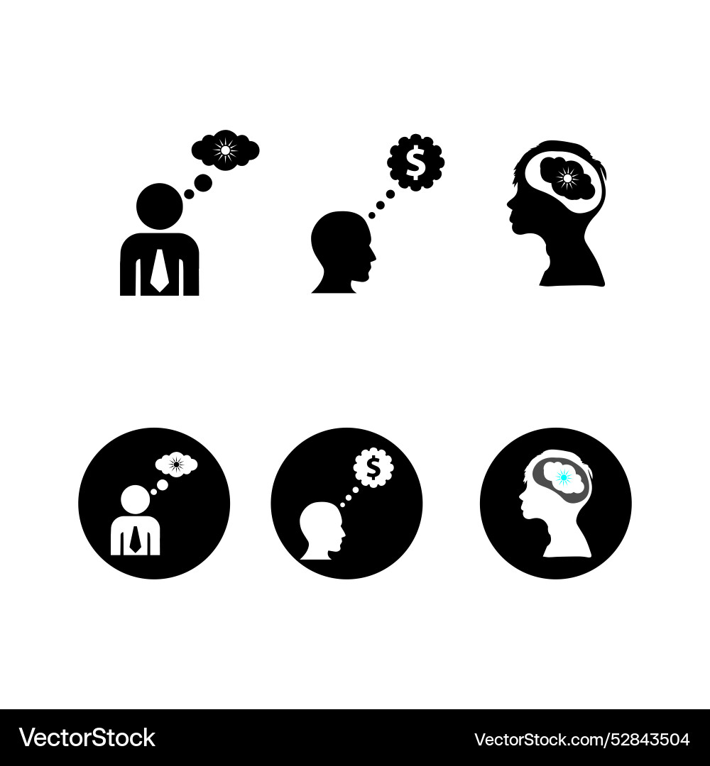 Thinking person icon Royalty Free Vector Image