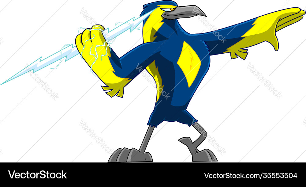 Thunderbird bird cute cartoon character Royalty Free Vector