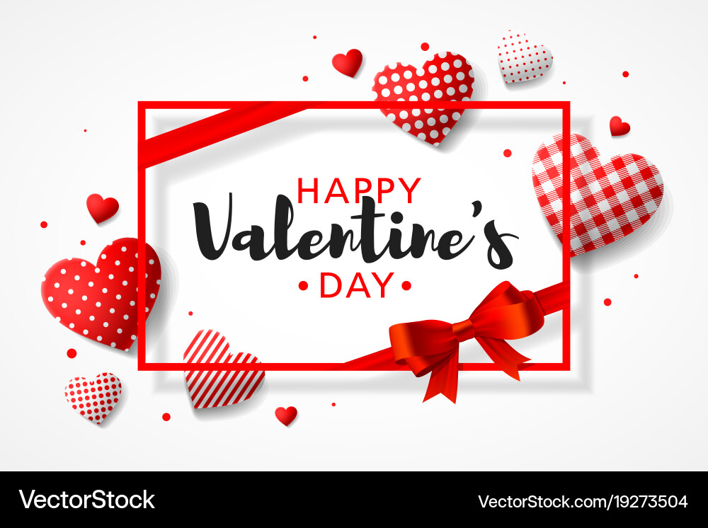 Valentine's Day Celebration Card – Royalty-Free Vector | VectorStock