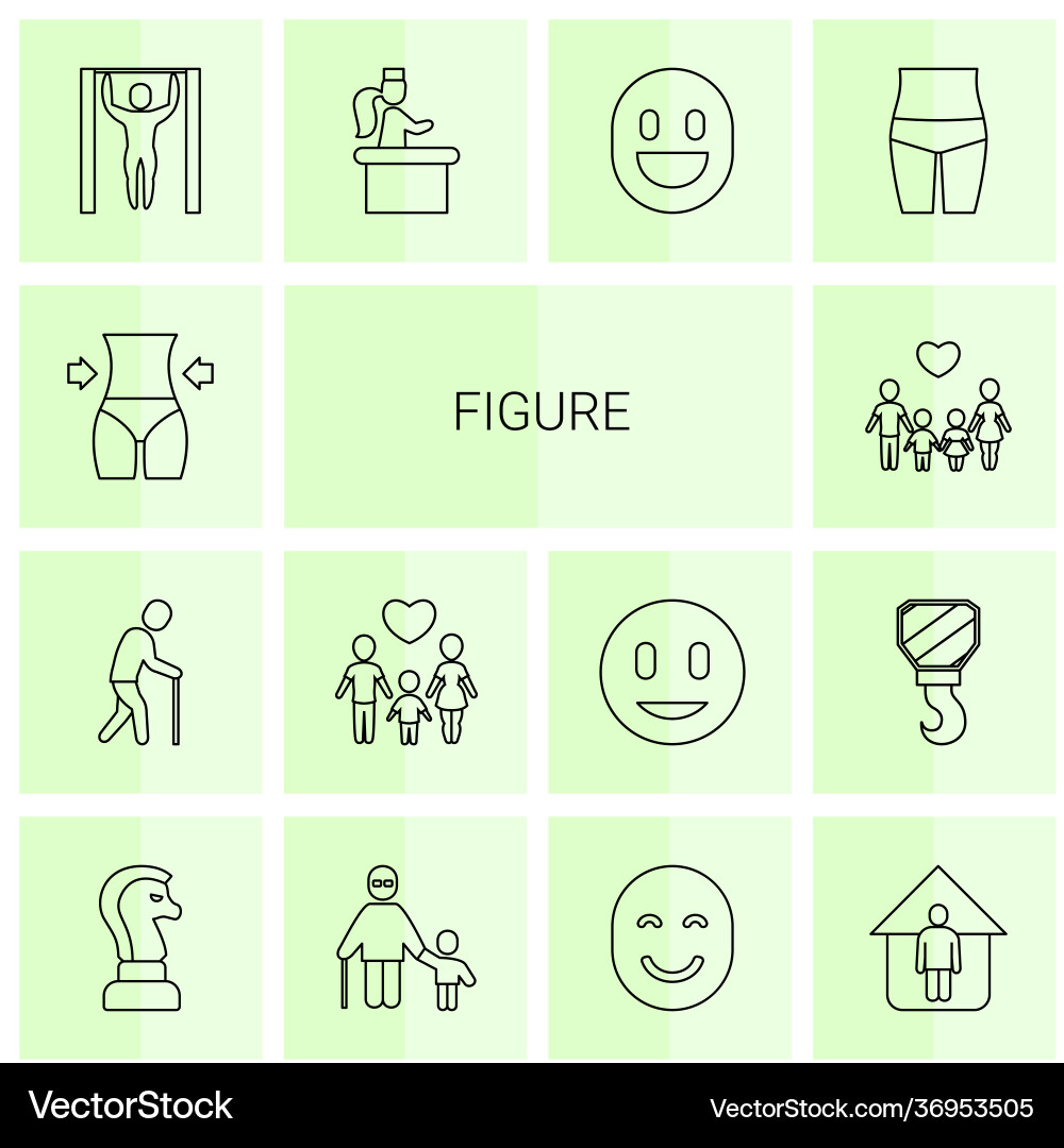 14 figure icons Royalty Free Vector Image - VectorStock