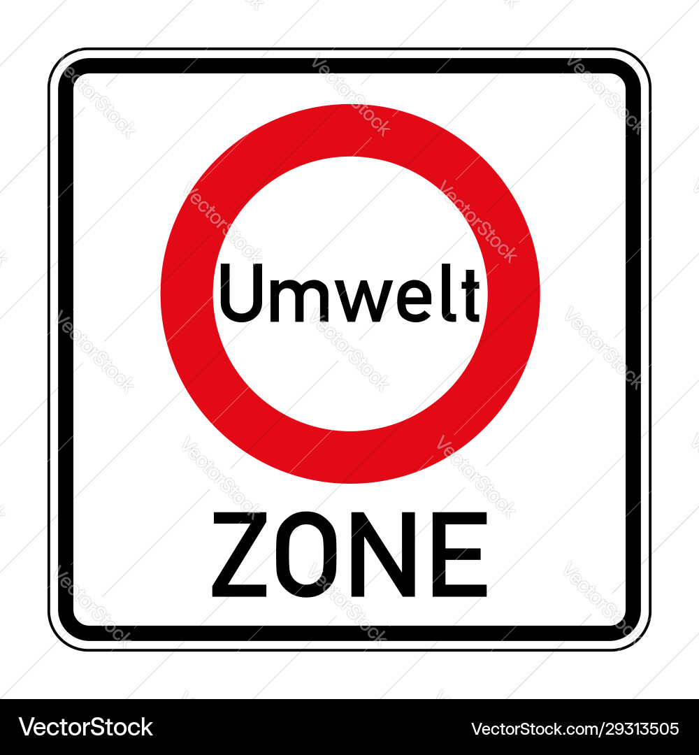 270a1 beginning ban on pollution german Royalty Free Vector