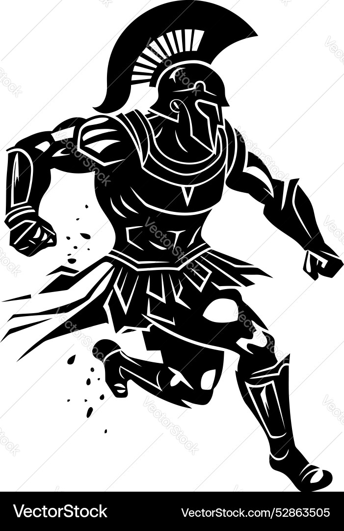 Agile arena champion gladiator emblem design Vector Image