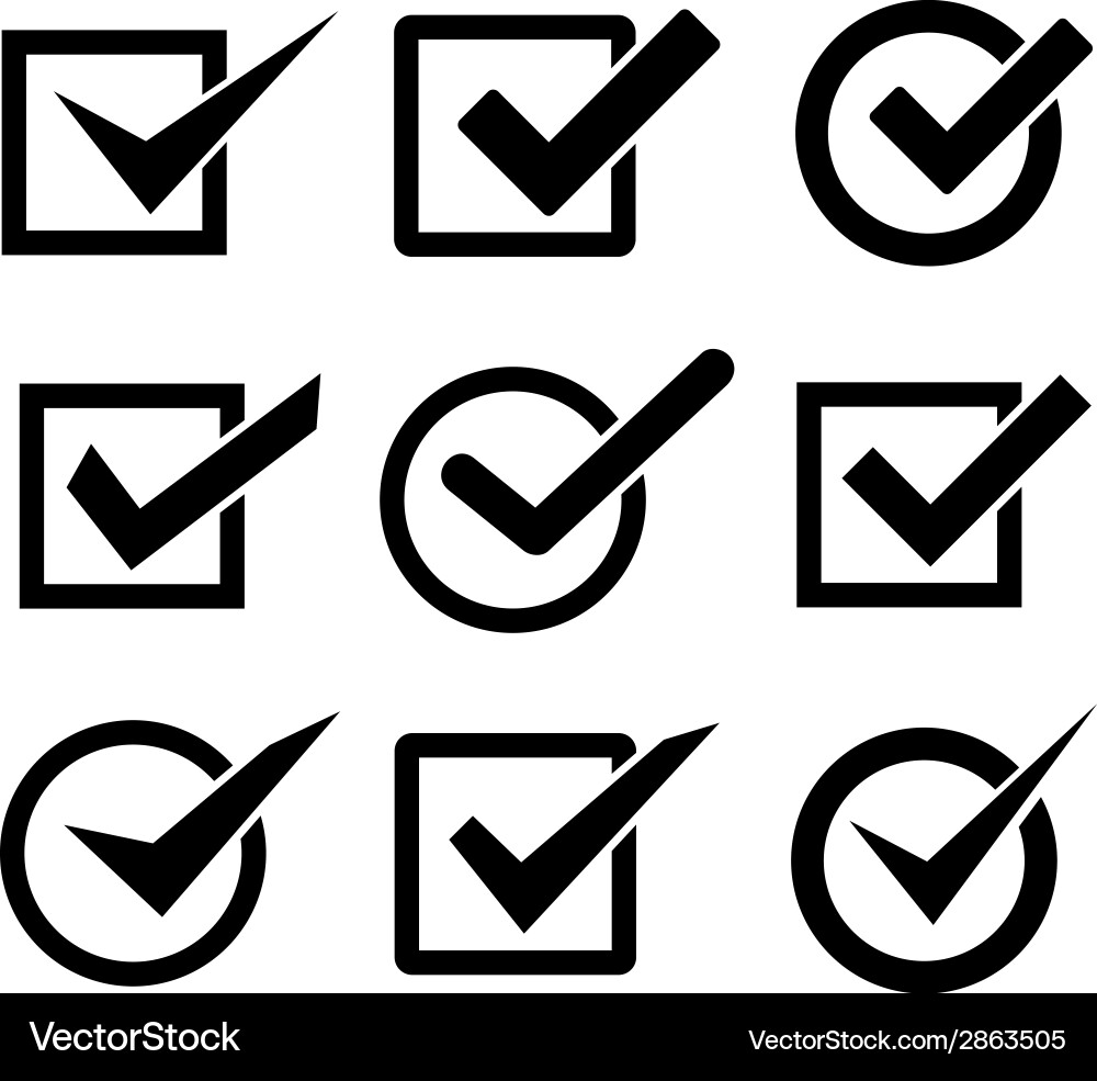 Check mark Royalty Free Vector Image - VectorStock