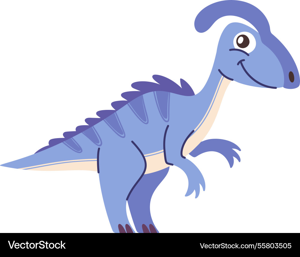 Cute Cartoon Dinosaur Doodle Royalty Free Vector Image