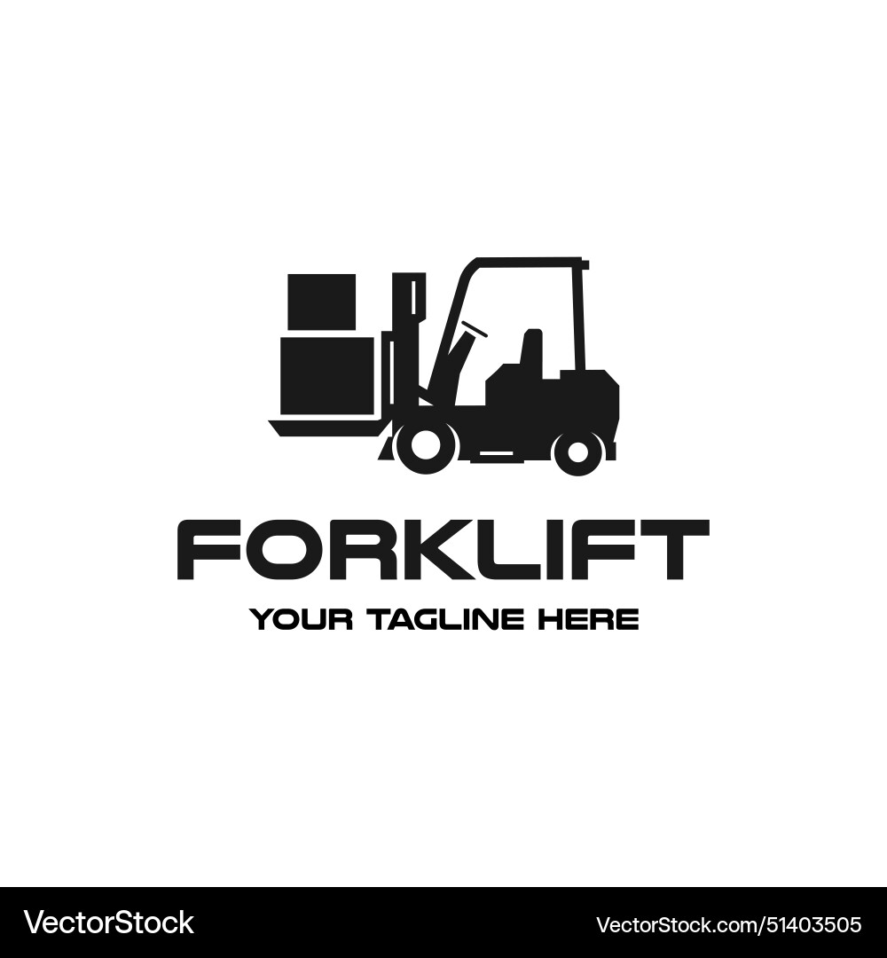 Forklift logo template icon Royalty Free Vector Image