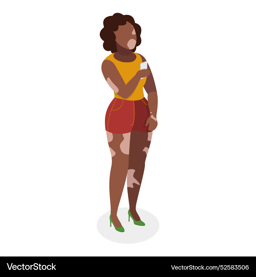 3d isometric flat set of happy people Royalty Free Vector