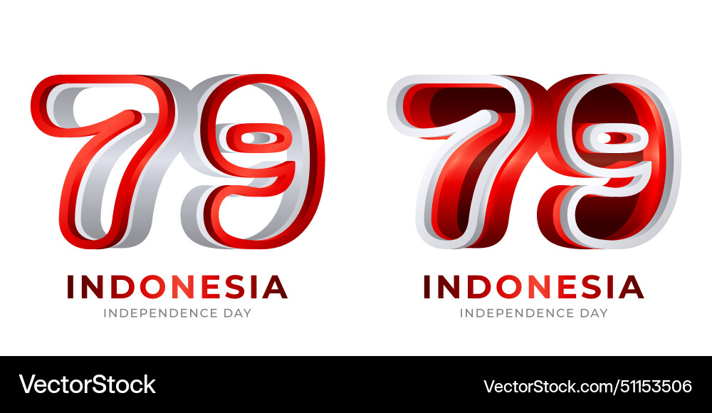 79th indonesian independence concept logo Vector Image