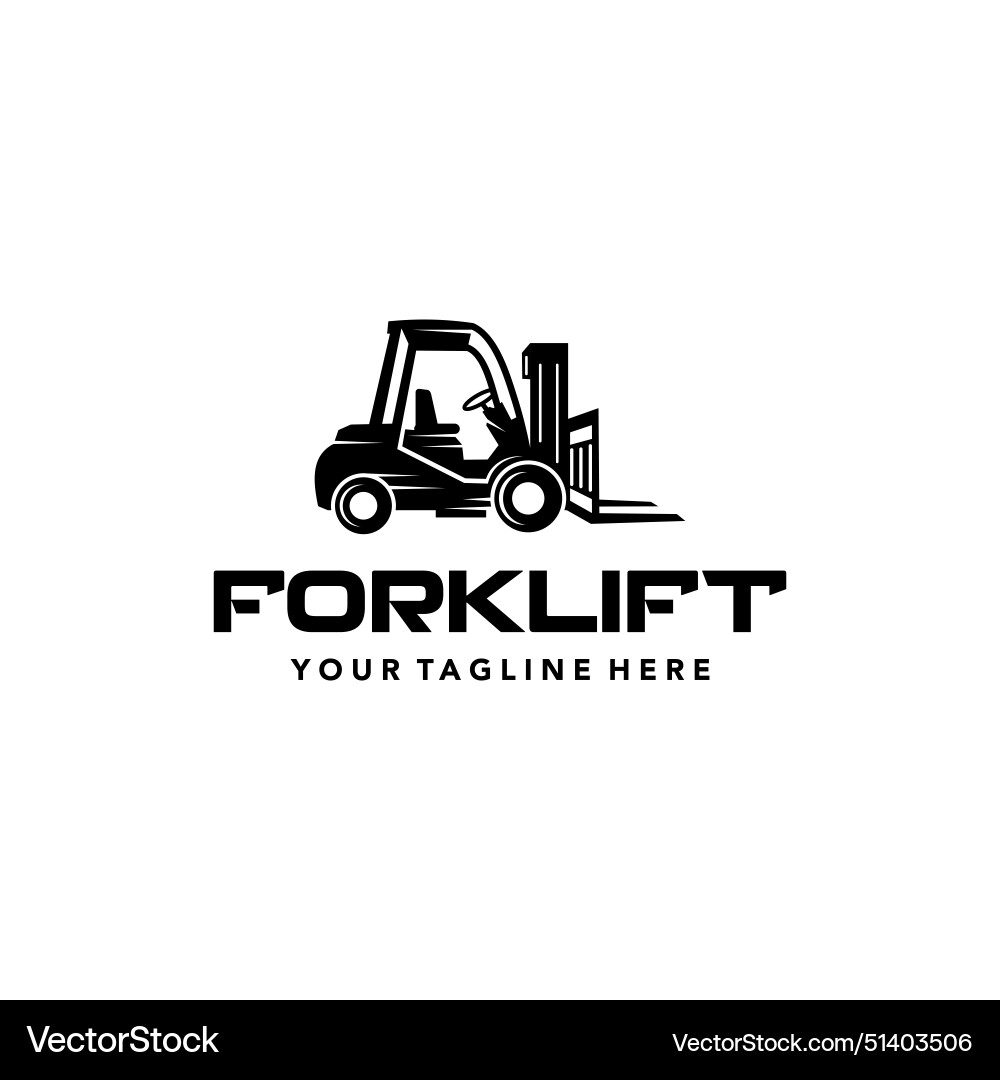 Forklift logo template icon Royalty Free Vector Image