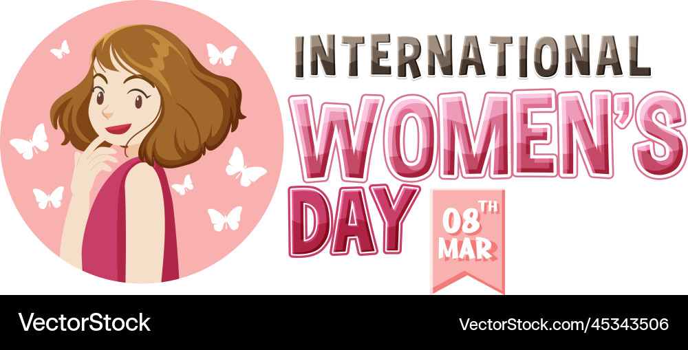 International women day logo Royalty Free Vector Image