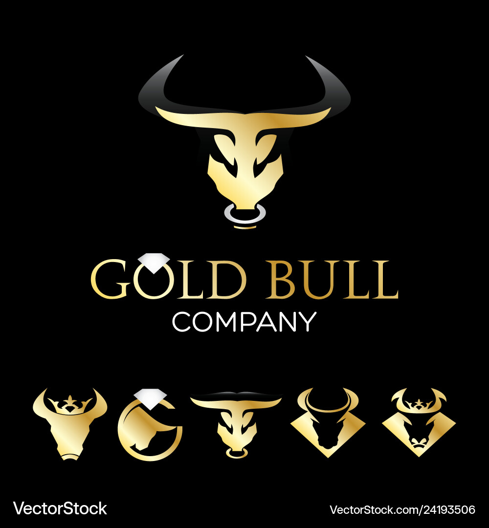 Modern bull logo Royalty Free Vector Image - VectorStock