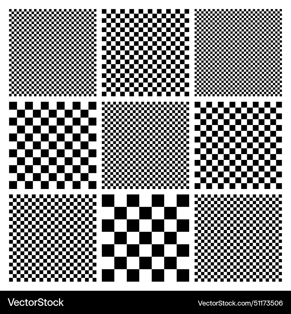 Trendy checkered pattern black and white tiled Vector Image