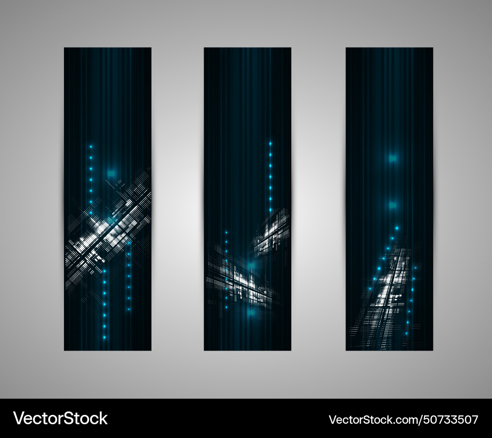 Abstract dark futuristic fade technology banner Vector Image