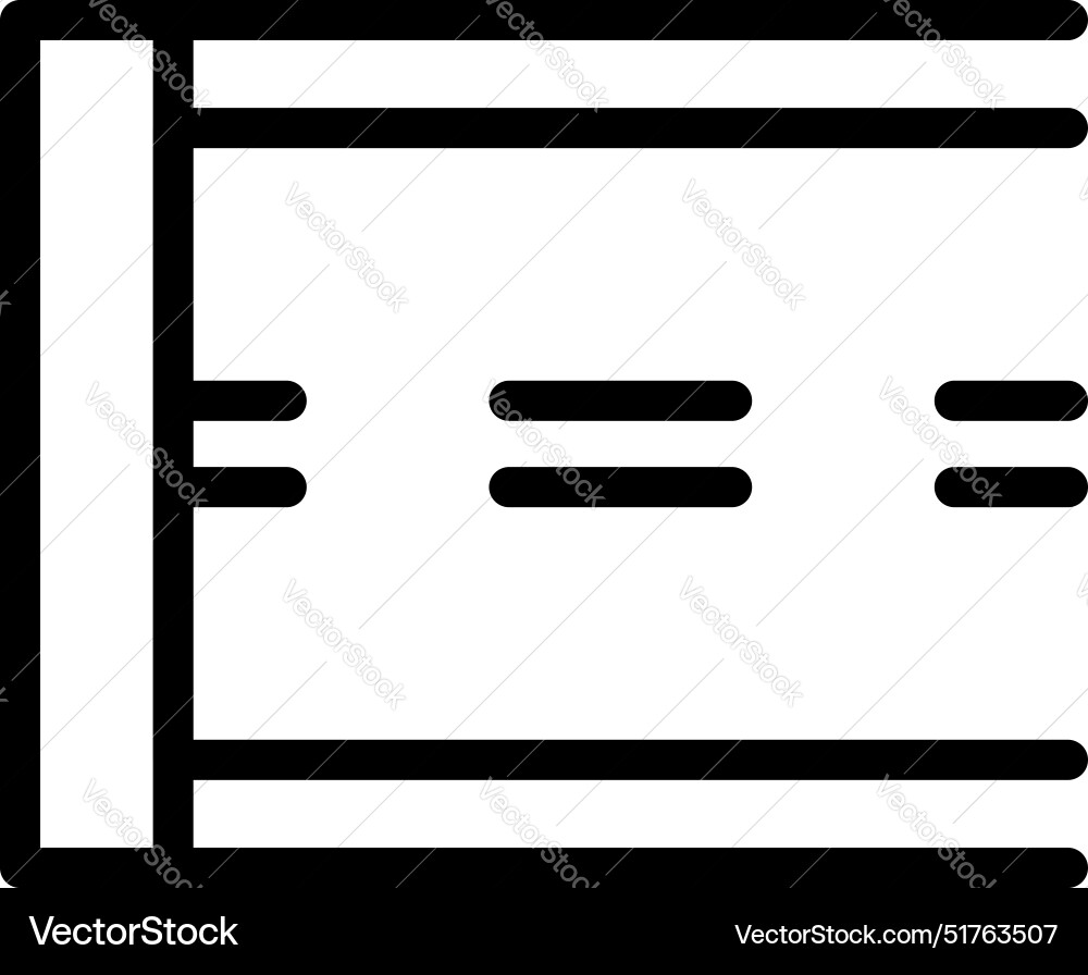Black outline icon representing a server rack Vector Image