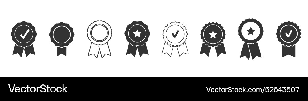 Certificate badge icon premium quality seal Vector Image