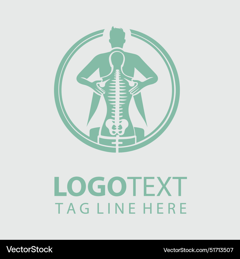 Chiropractor logo Royalty Free Vector Image - VectorStock