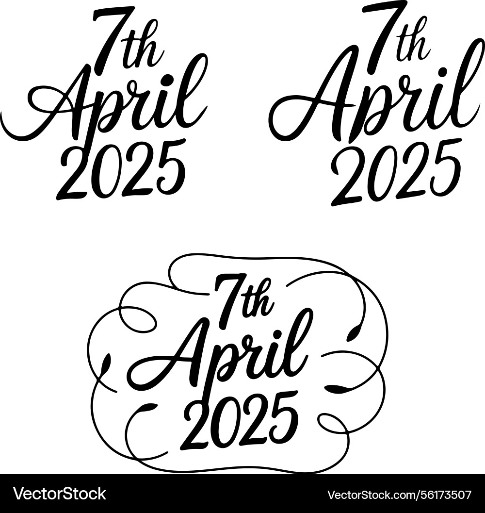 Creative labels for april 7th sale Royalty Free Vector Image